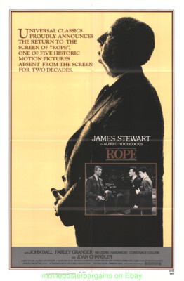 ROPE MOVIE POSTER R1983 Folded HITCHCOCK JAMES STEWART | eBay