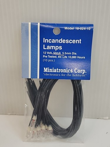 Miniatronics 18-024-10 12 Volt 50mA 5.5mm Light Bulb with Leads | eBay