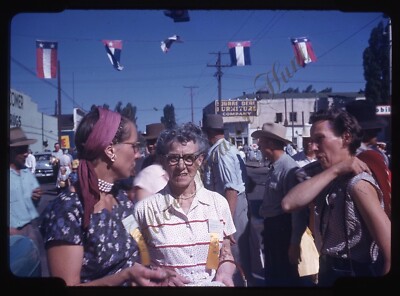 Redmond Oregon Street Scene Women Signs 1950s Slide 35mm Red Border ...