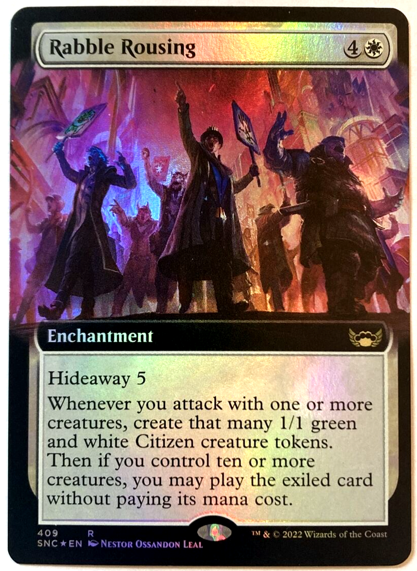 MTG Rabble Rousing *EXTENDED ART FOIL* Streets of New Capenna 409 NM | eBay
