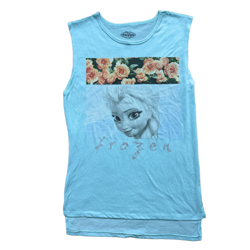 DISNEY Frozen Blue Tank Top with Elsa Size M Preloved | eBay