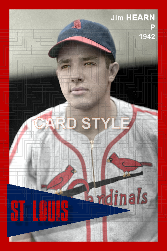 Jim Hearn - 1942 St. Louis Cardinals ST - choose a size - colorized ...