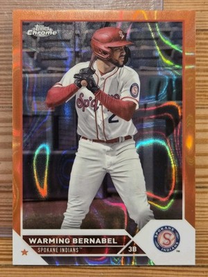 Warming Bernabel 2023 Topps Pro Debut Chrome Orange Lava Parallel #/25 ...