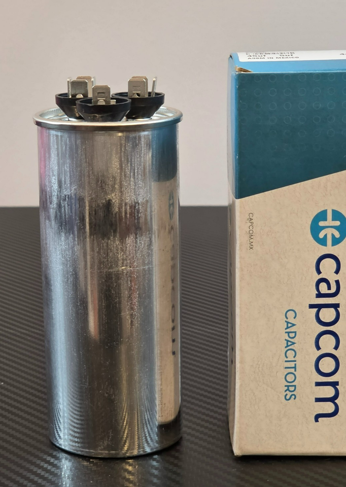 Capcom 45 + 5 UF MFD 440 VAC Replacement Round Run Capacitor # C4455R 27L889 | eBay