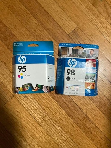 Genuine HP 98 Black 95 Color 2PK Ink Cartridge DesignJet 5940 Deskjet ...