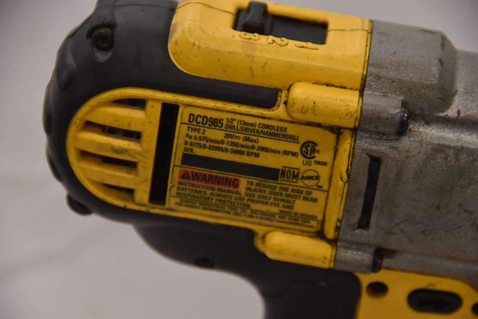 Dewalt DCD985 20v Max XR Lithium-Ion 1/2" Hammer Drill /6.0Ah Battery ...