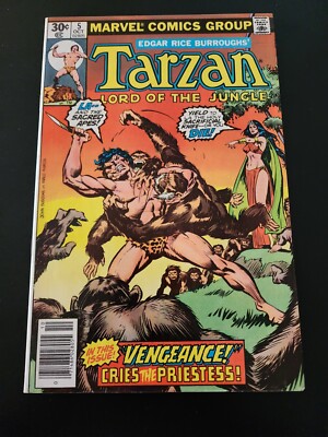 Tarzan #5, John Buscema & Pablo Marcus Cover, Roy Thomas Script (Marvel ...