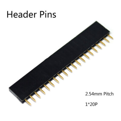 2.54mm Pitch 1x20P Header Pins PCB Female Single Row Strip Connector ...