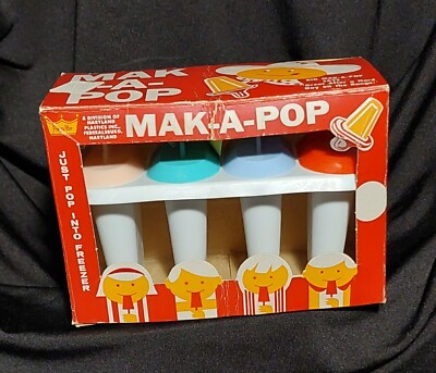 Vintage 1950s Mak-A-Pop Freezer Plastic Pop Mold NOS Unused Popsicle | eBay