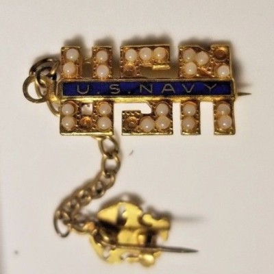 VINTAGE WW2 SWEETHEART USN US NAVY TIE PIN 63A | eBay