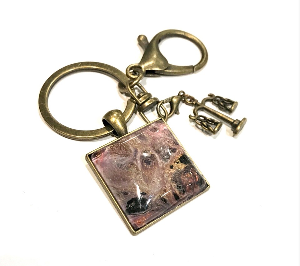 Handmade Key chain key rings charm unique gift idea wearable art ...