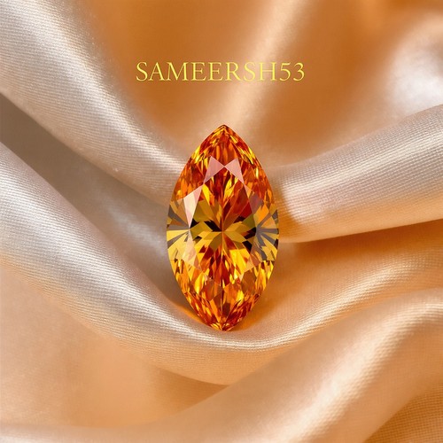 💎1 Ct Orange Color Diamond Marquise Cut D Grade VVS1 Natural Loose ...