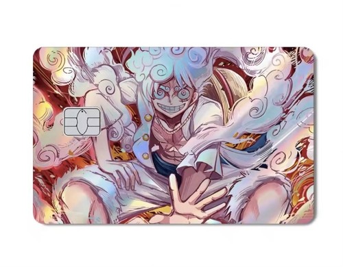 Credit Card Holographic Laser Decal Sticker One Piece Monkey D Luffy ...