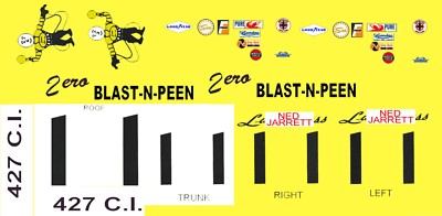 #11 Ned Jarrett Blast N Peen 1965 Ford 1/24th - 1/25th Scale Decals | eBay