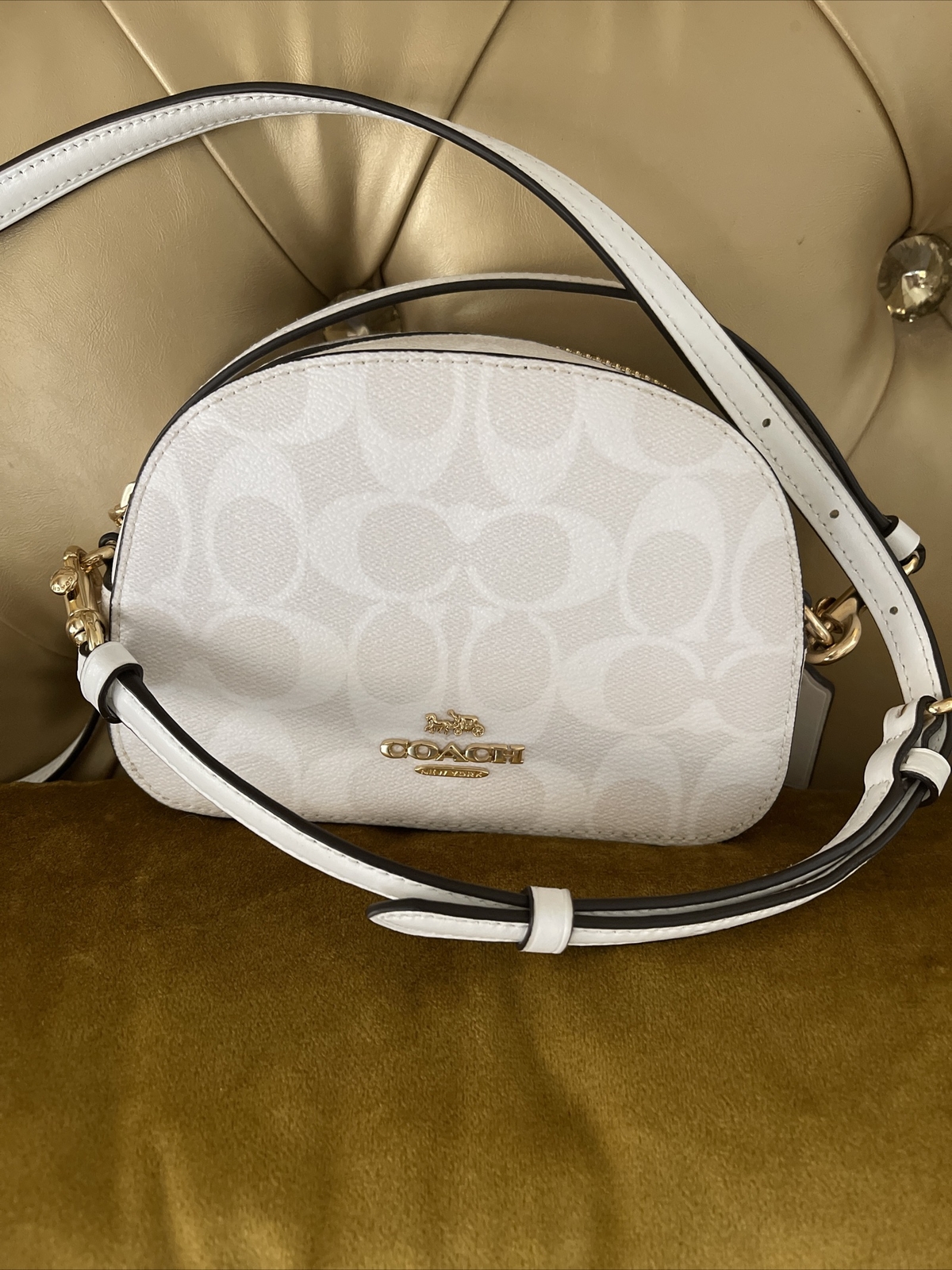 NWT COACH Mini Camera Signature Canvas Logo Classic … - Gem