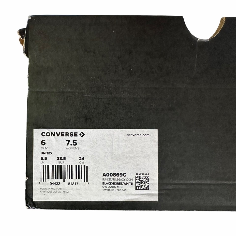 ⭐Converse Run Star Legacy CX Hi Sz 7.5 Women's Shoes Sneakers Black ...