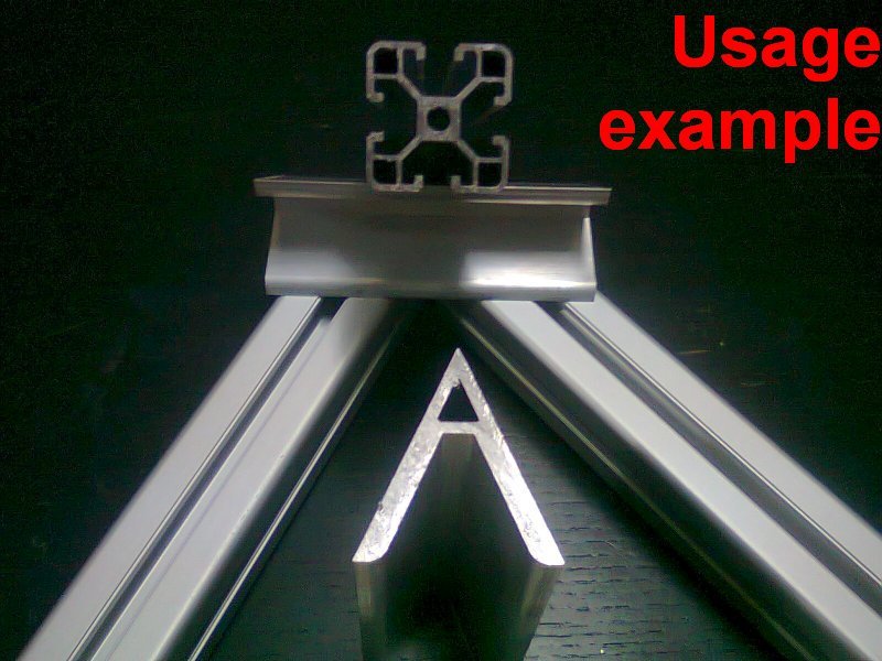 Aluminum T-slot 20 30 or 40 profile 45 deg.angle support 60x60x6mm ...