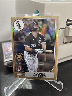 GAVIN SHEETS RC 2022 Topps CHROME 35th Anniv. 1987 WHITE SOX ROOKIE ...