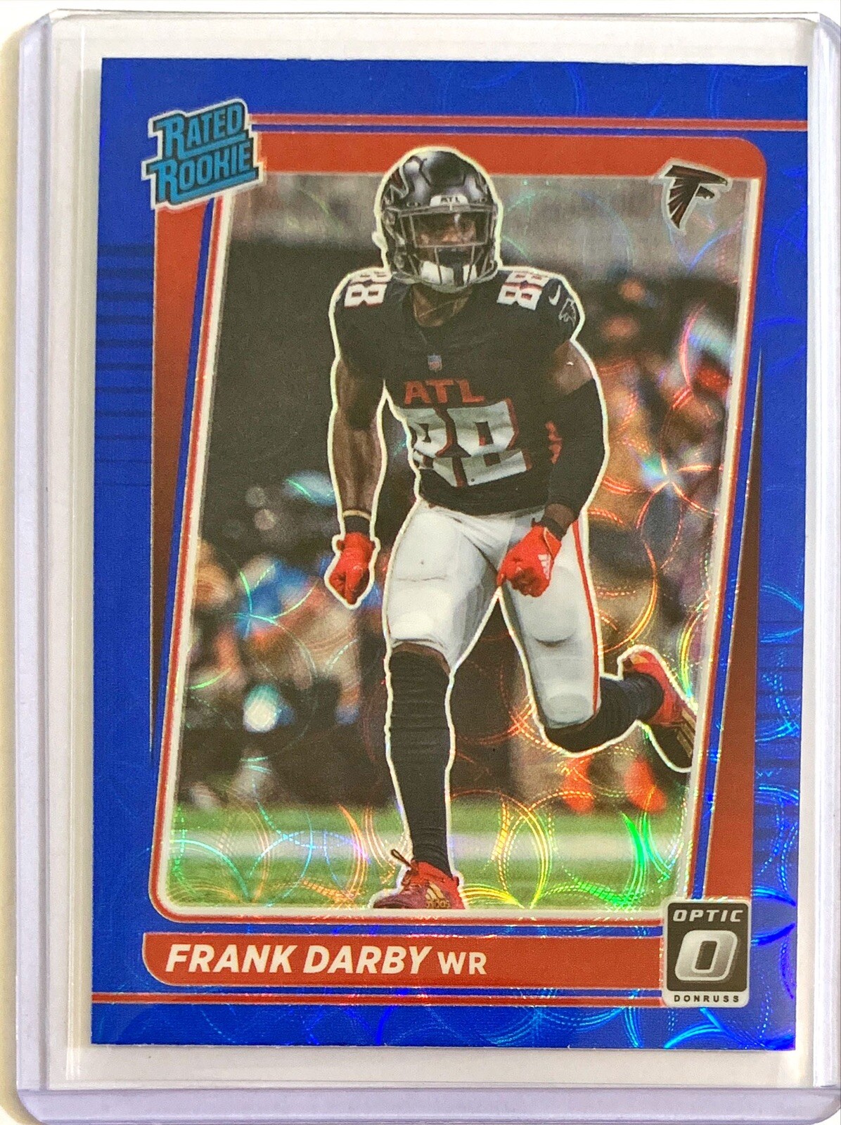Panini Optic Donruss 2021 Frank Darby RC Blue Scope Prizm Rated Rookie ...