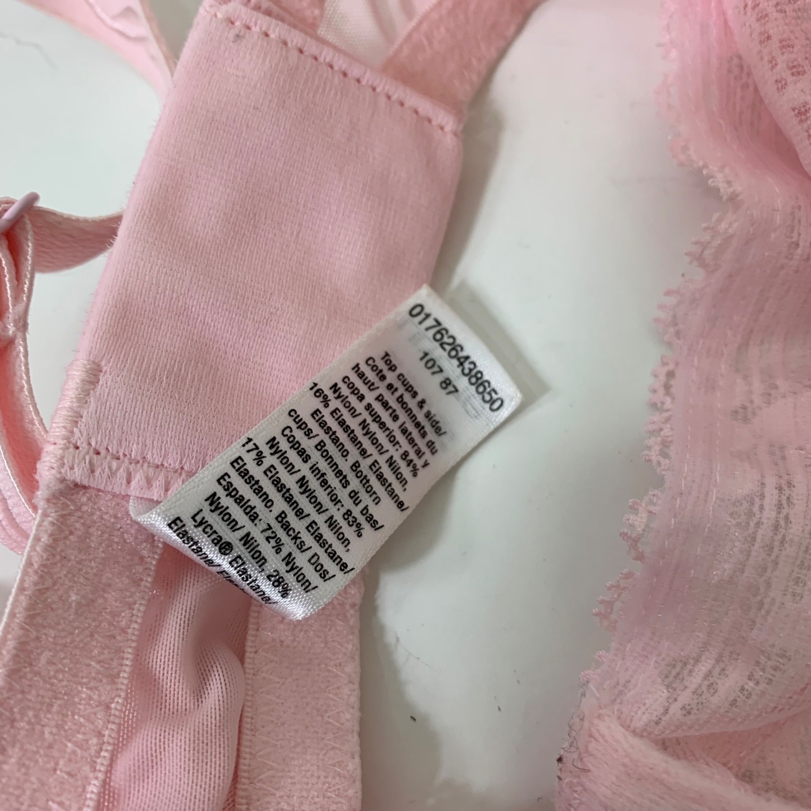 Lilyette by Bali Pastel Pink Unlined Floral Lace Underwire Bra Coquette Size 34C | eBay