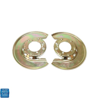 1967-69 Camaro Silver Cadmium Plated Disc Brake Backing Plates Pair ...