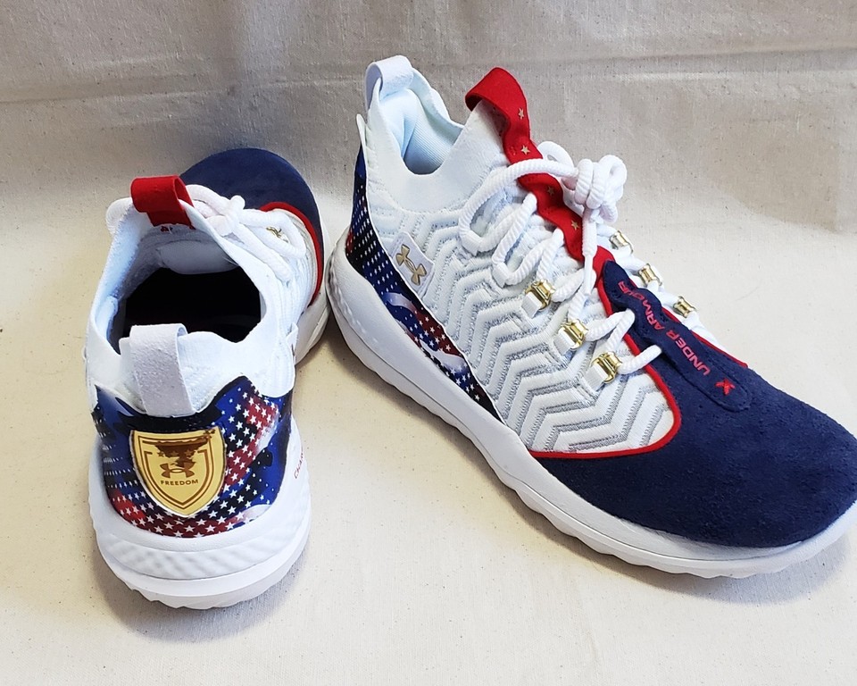 Under Armour Men's 12.5 Bryce Harper 9 Turf Baseball Shoes Indoor White ...