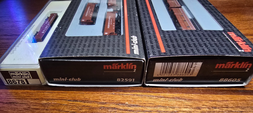 Marklin Z # 88605 F7 A/B/B/A Diesel Loco Pennsylvania & 82591 Car Set ...