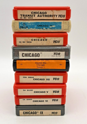 CHICAGO 8 Track Cartridges Lot Of 9 Including Transit Authority ...