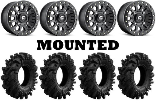 Kit 4 SuperATV Intimidator 30x10-14 on Vector Beadlock Matte Black D920 ...