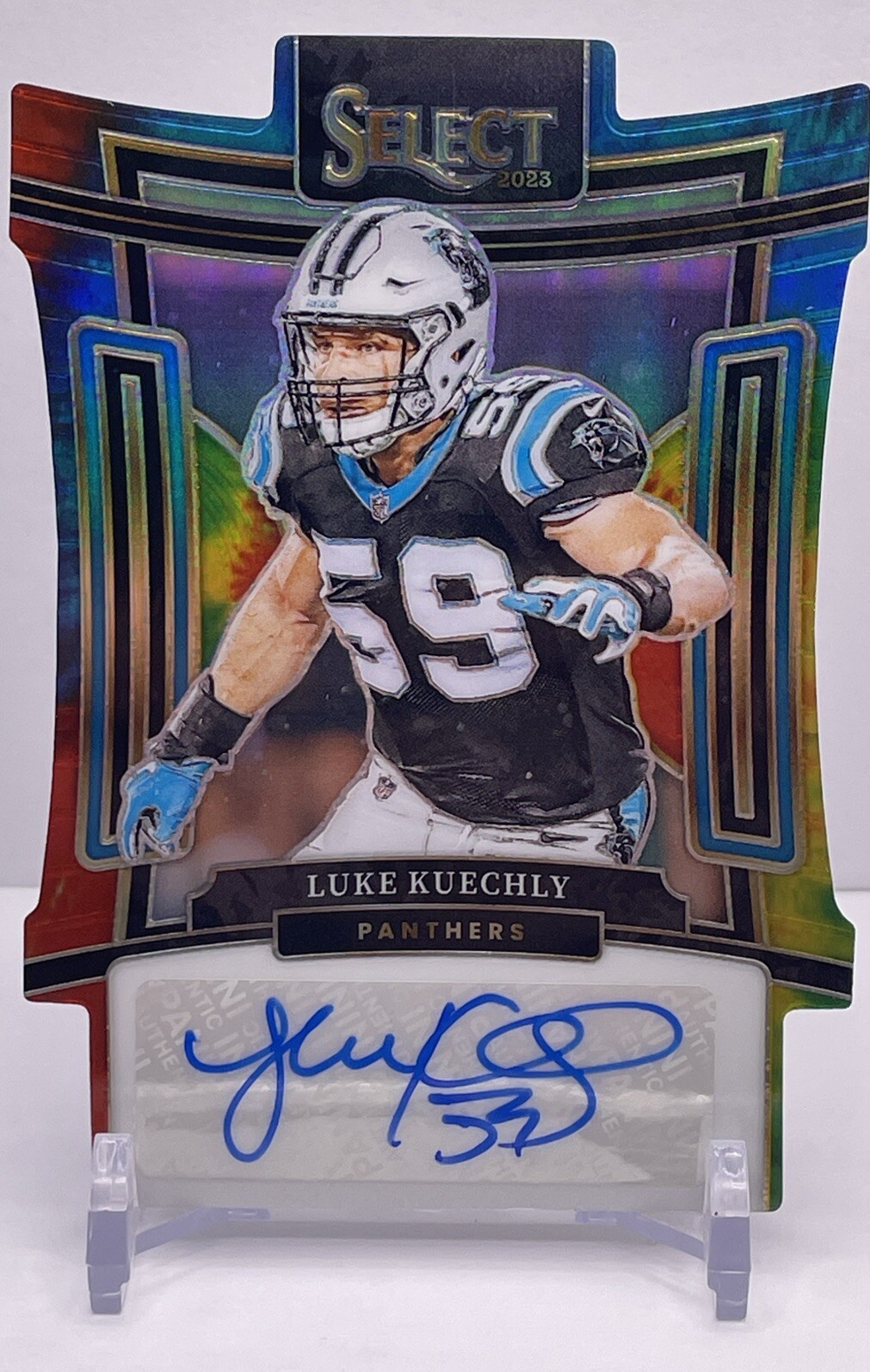 2023 Select Football Luke Kuechly Tie Dye Dye Cut /25 SIG-LKA | eBay