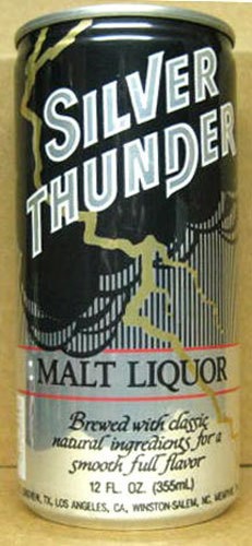 SILVER THUNDER MALT LIQUOR 12oz Beer CAN, Stroh, Detroit, MICHIGAN ...