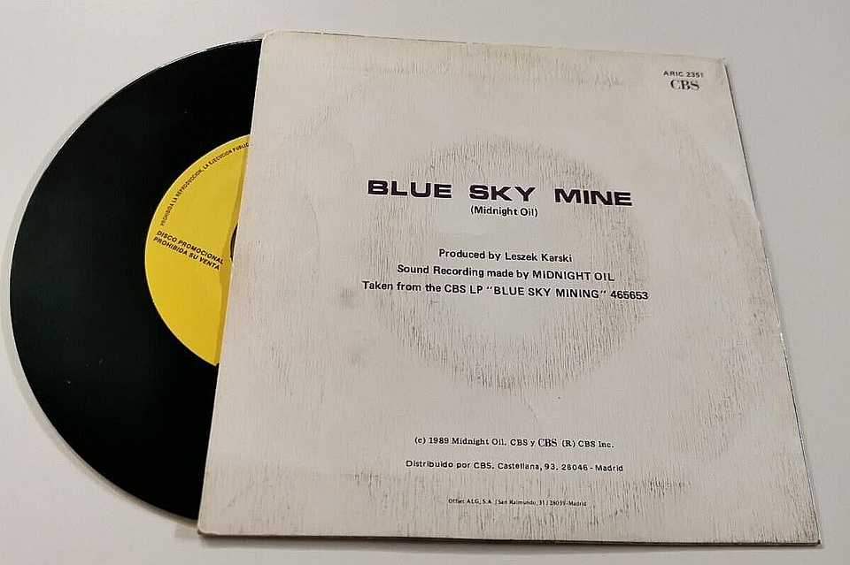 MIDNIGHT OIL Blue sky mine 7" SPAIN PROMO SINGLE VINYL RAREST 1989 ONE ...