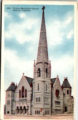 White Border Postcard Trinity Methodist Church Denver Colorado CO UNP ...