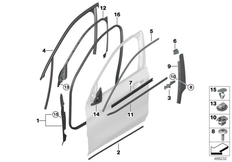 Original BMW 51337352441 - Schachtabdeckung aussen Tür vorn links ALU ...