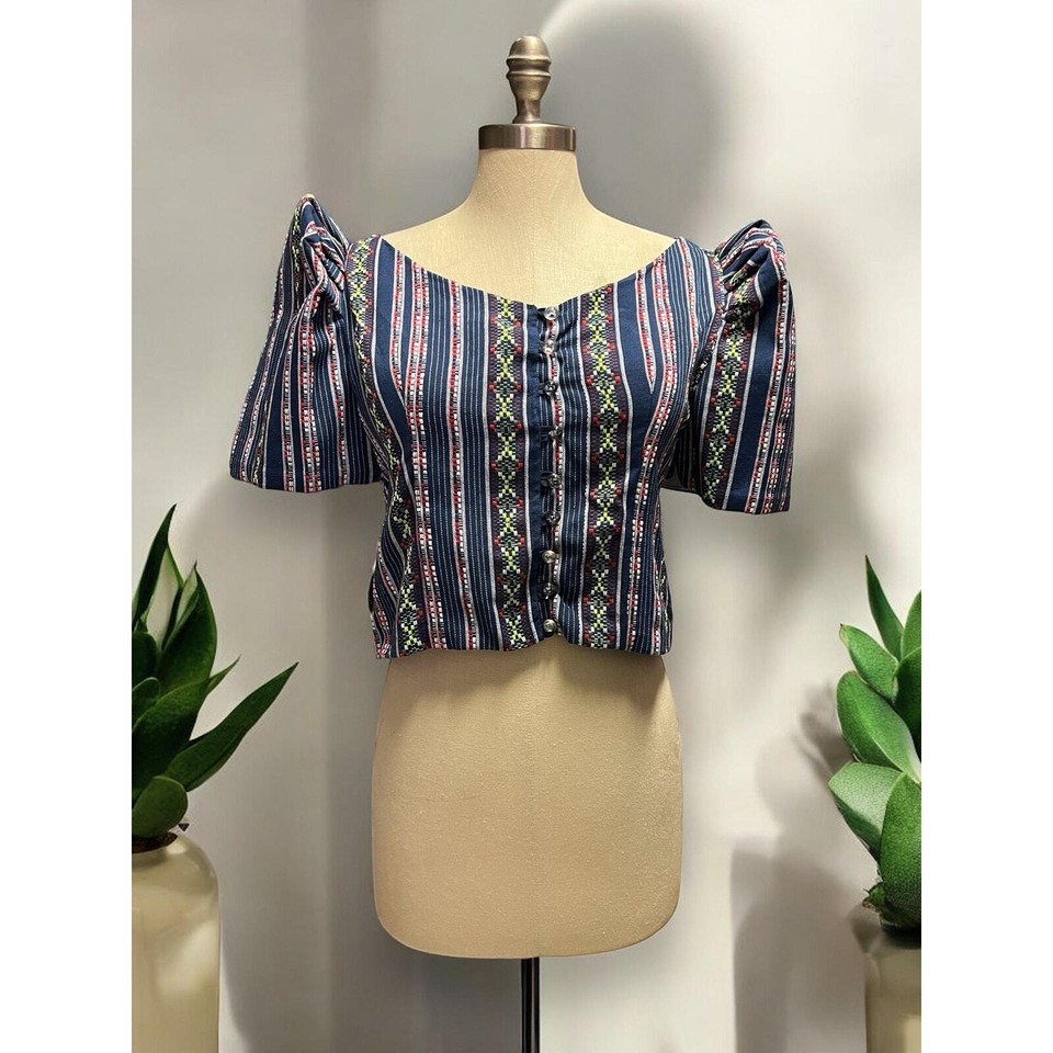 Bolero Handwoven Filipiniana Maria Clara Medium Ethnic Weave Tribal Multicolor | eBay