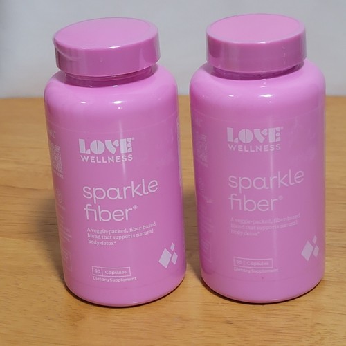 Lot of 2 Love Wellness Sparkle Fiber Vegan Supplement Digestion 90ct EX ...