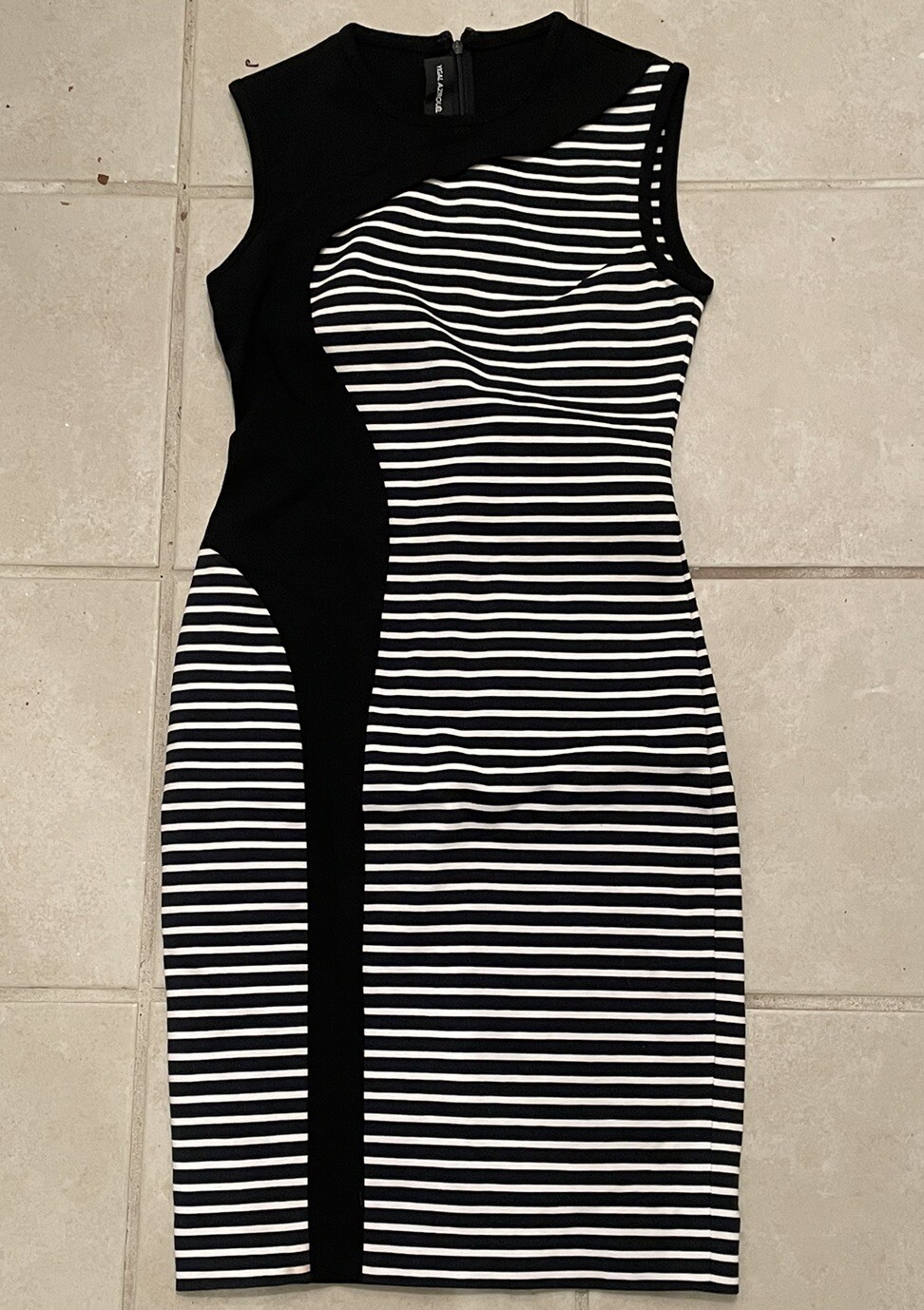 Yigal Azrouel Colorblock Striped Sheath Dress Emmy Rossum Preppy Women ...