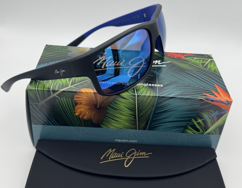 Maui Jim Southern Cross B815-02- Matte Black Frame / Blue Hawaii Lens | eBay