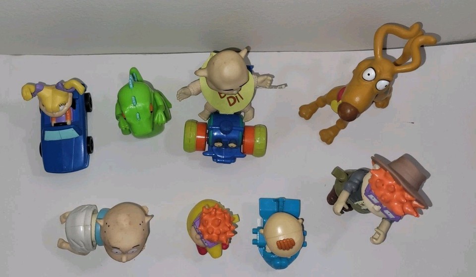 Burger K 1998 Rugrats Reptar Tommy Chuckie Phil Lil, Plush Dil bib ...