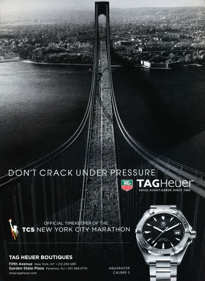 TAG HEUER WATCH MAGAZINE promo ad #027 ORIGINAL 2014 RARE | eBay