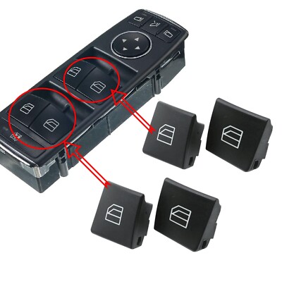 For Mercedes W204 W212 C E Class Power Window Switch Caps Front Left ...