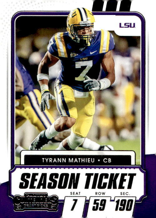 Tyrann Mathieu 2021 Panini Contenders Draft Picks - #74 - LSU Tigers | eBay