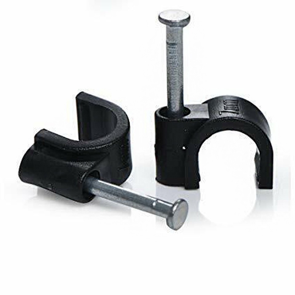 Cable Clips,Wall Clips Wall Tacks Black n SHAPE 4mm Small - 100 PACK ...