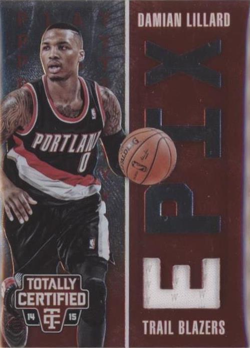 2014-15 Panini Totally Certified - Epix Memorabilia Damian Lillard #10 ...
