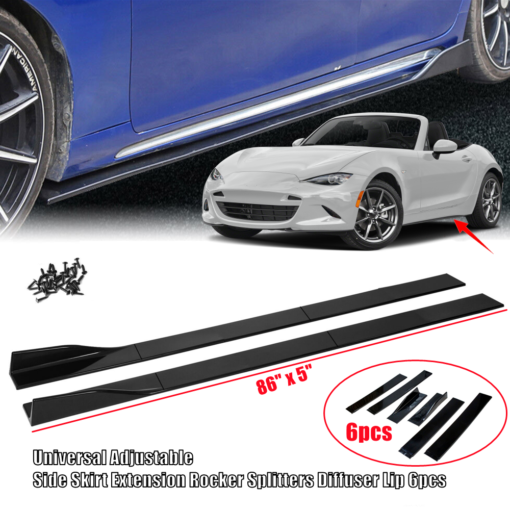 86" Universal For Mazda MX-5 Miata 2016-23 Side Skirt Lip Splitter ...