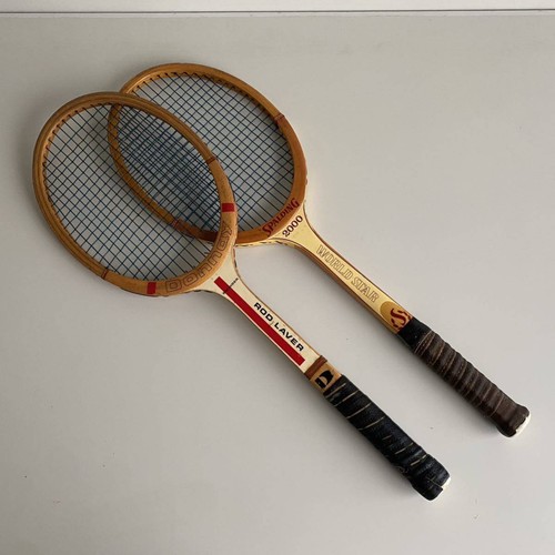 Vintage Tennis Racket, Wooden, Hard, 1970 Donnay, Set Of 2 Spalding ...