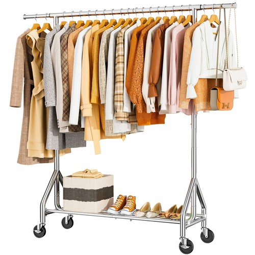 Heavy Duty Clothes Rack Load 450 LBS, Metal Garment Rack, Standing ...