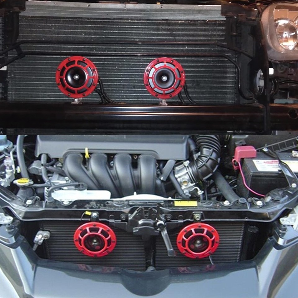 2Pcs 115DB AUXITO Super Loud Compact Electric Blast Tone Car Air Horn ...