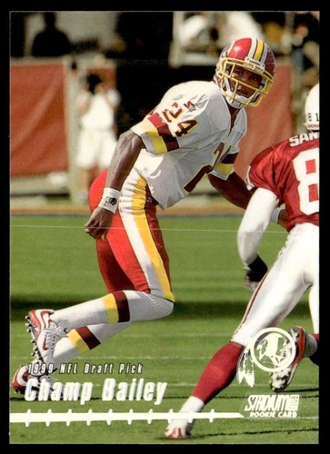 1999 Stadium Club Draft Pick Champ Bailey RC Washington Redskins #153 ...