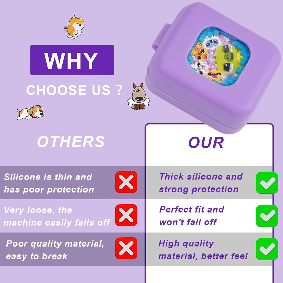 Purple Silicone Case for Bitzee Magicals Digital Pet Toy, Protective ...